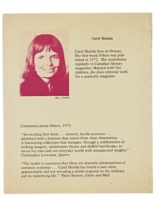 Intersect: Poems | Carol Shields | First Edition